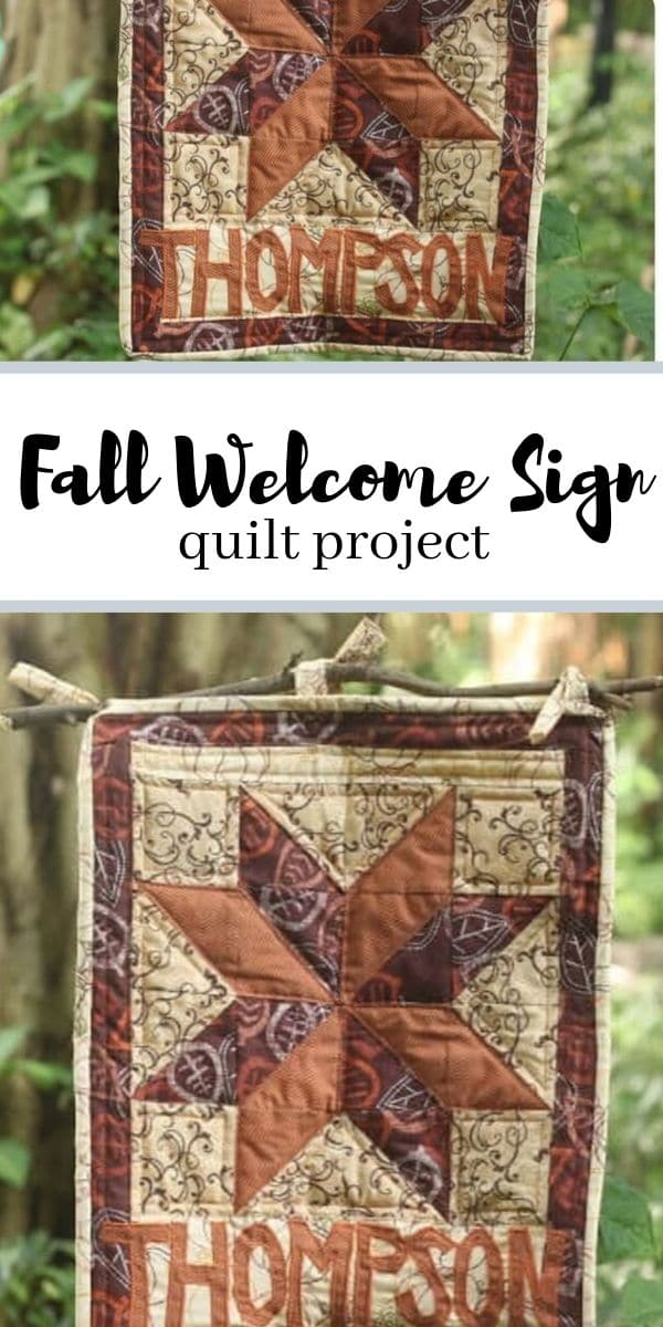 Fall Welcome Sign {quilted} - Life Sew Savory