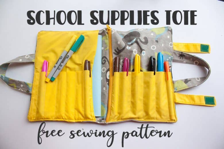 School Supplies Tote Free Pattern - Life Sew Savory