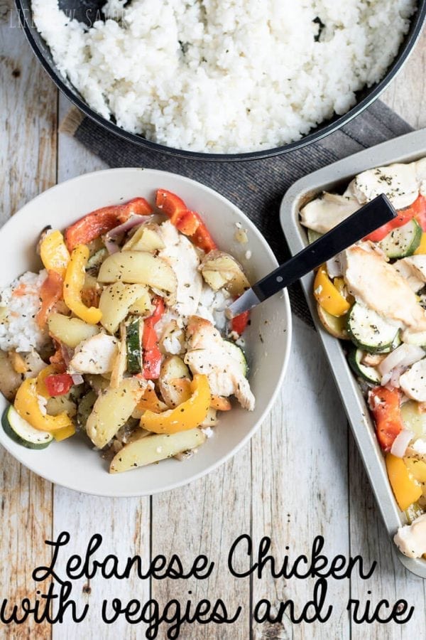 Lebanese Chicken Recipe with Rice and Veggies - Life Sew Savory