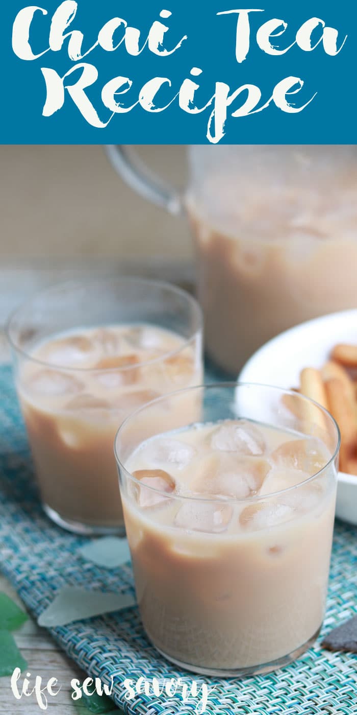 Iced Chai Tea Latte Recipe - summer drinks - Life Sew Savory