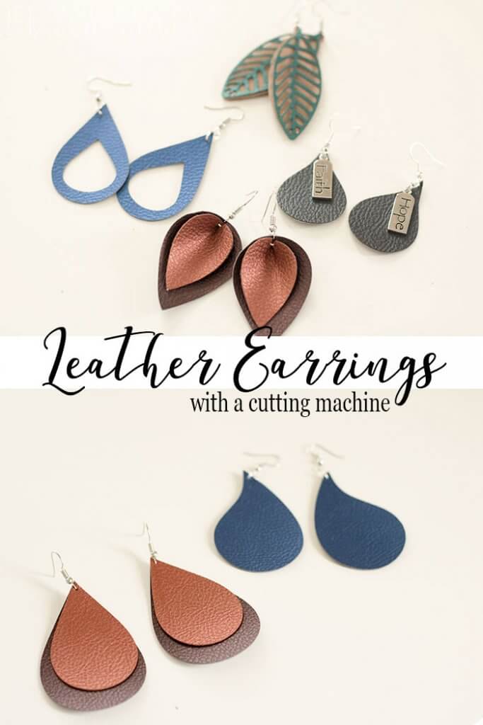 Leather Earrings DIY - Life Sew Savory