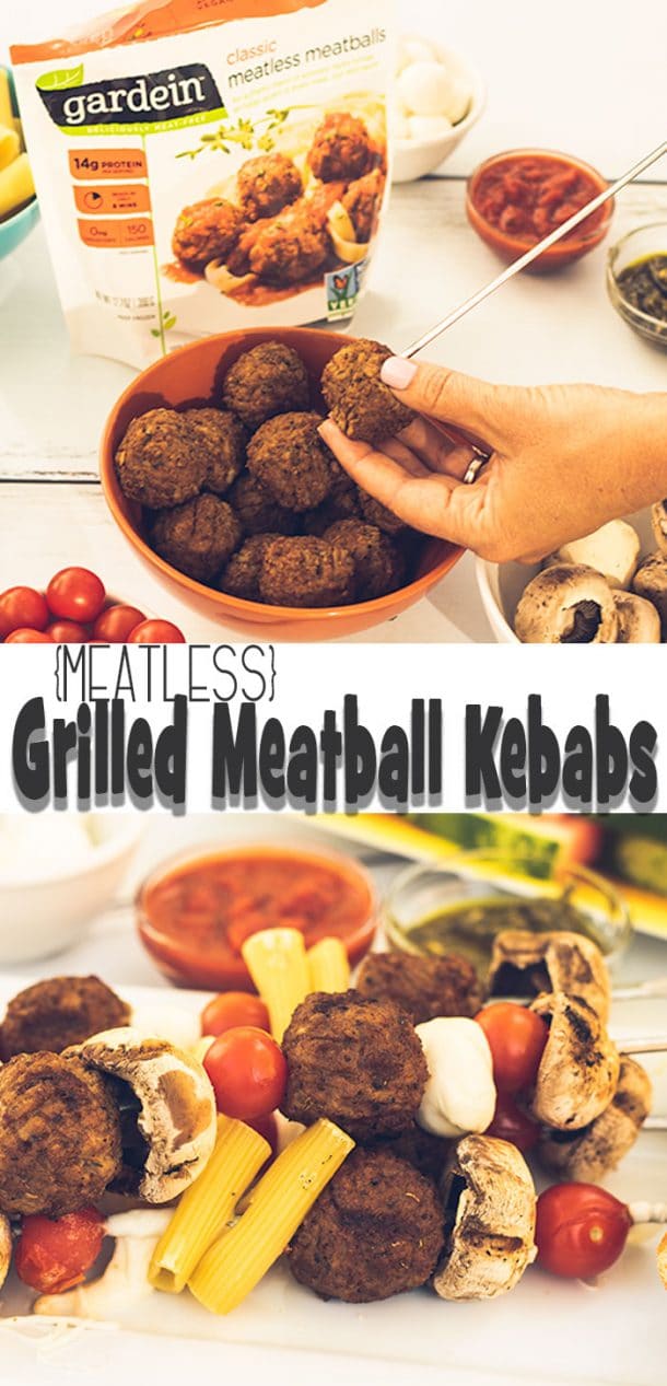 Grilled Meatball Kebabs - Meatless - Life Sew Savory