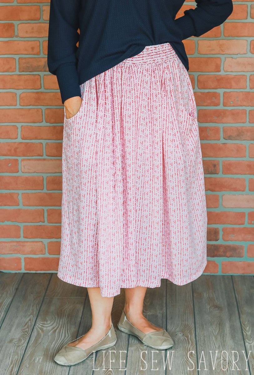 How to sew a skirt - with pockets - Life Sew Savory