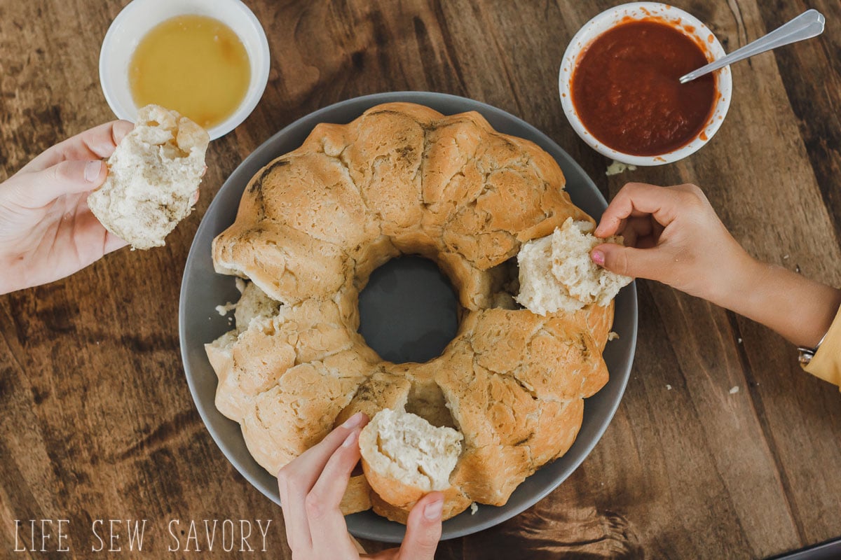 Savory Pull Apart Bread Recipe - Life Sew Savory