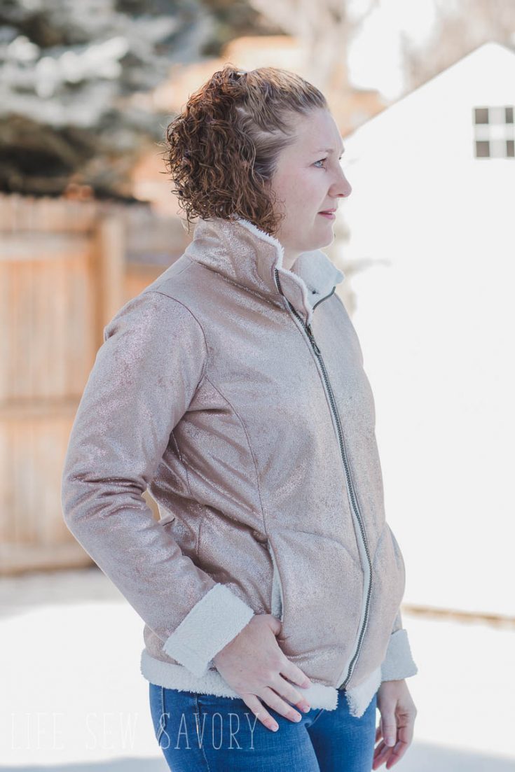 Sew a Sherpa Suede Jacket - Life Sew Savory