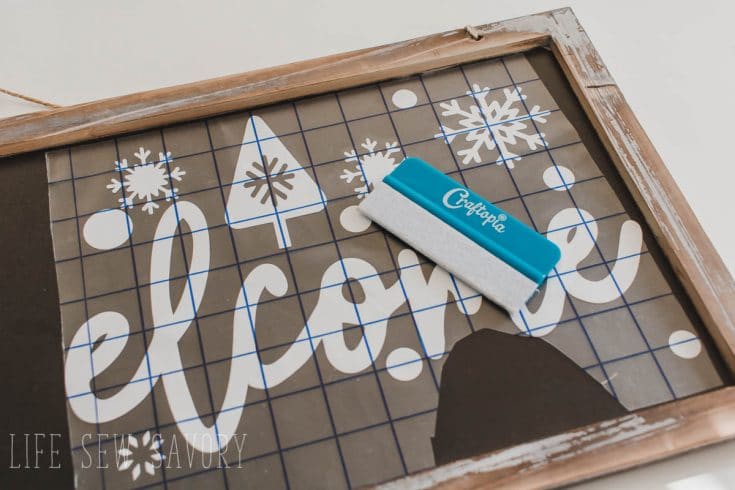 Scan N Cut Vinyl Project - Winter Welcome Sign - Life Sew Savory
