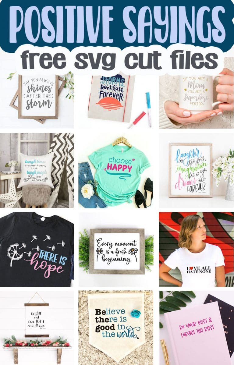 Positive Sayings Free SVG cut files - Life Sew Savory