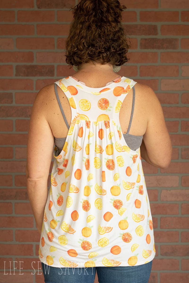 Free sewing pattern PDF - Womens Gathered Back Tank - Life Sew Savory