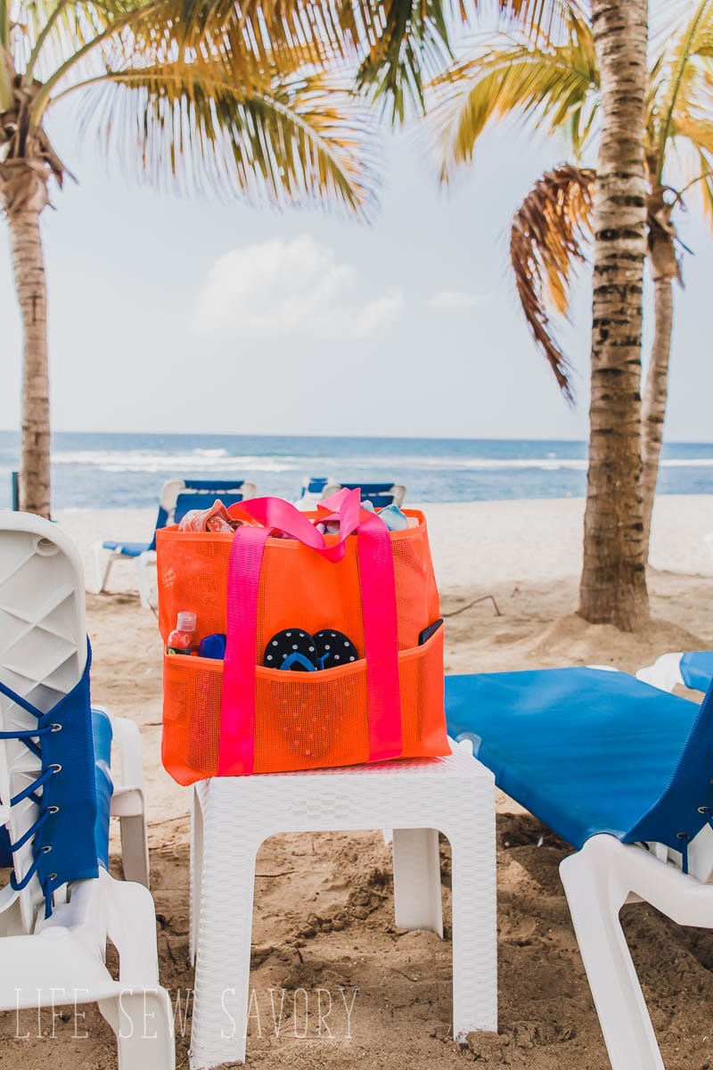 Free Mesh Beach Bag sewing pattern - Life Sew Savory