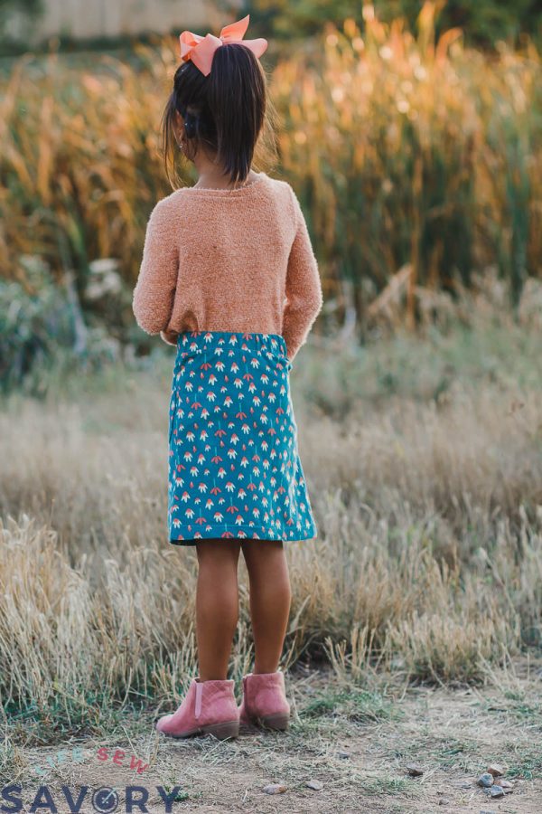 Girls Button Front Skirt - Free Sewing Pattern - Life Sew Savory