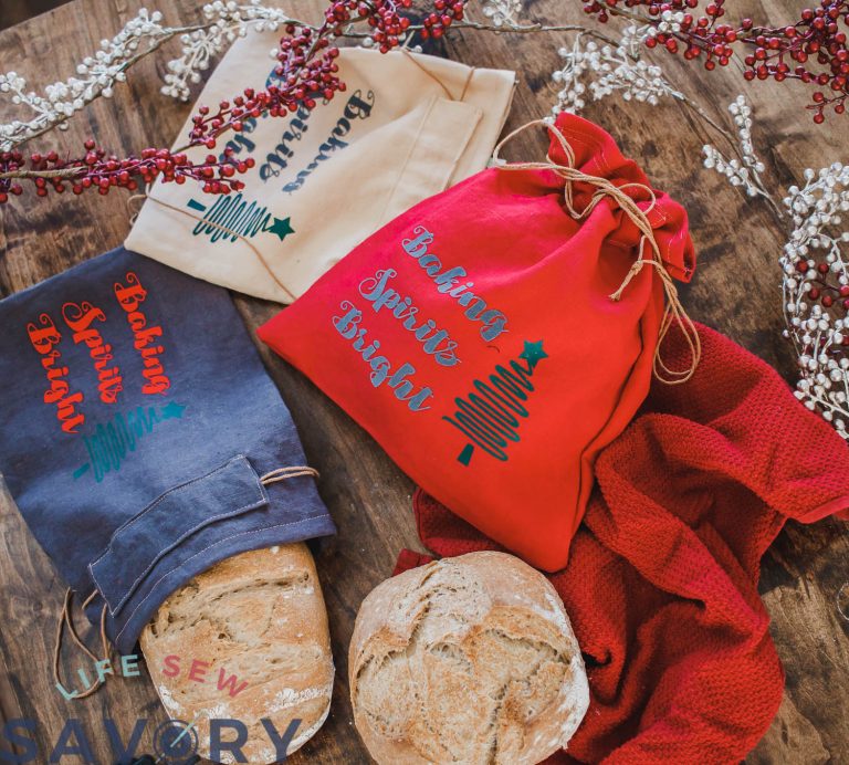 Natural Linen Bread Bags Sewing Tutorial - Life Sew Savory