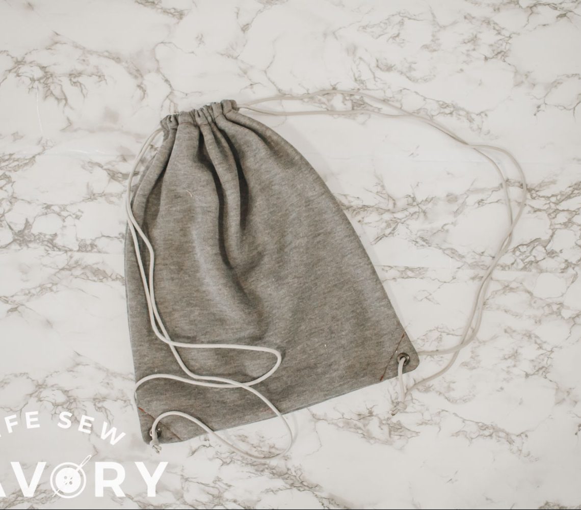 How to sew a drawstring bag/Cinch Sack - Life Sew Savory