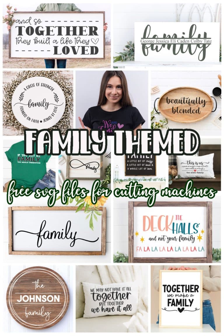 Huge List of Family Themed SVG files - Life Sew Savory