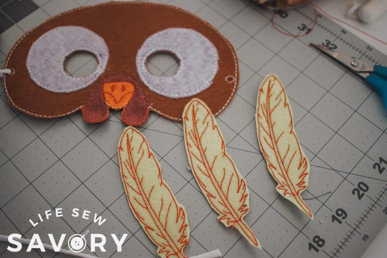 Embroidery Machine Felt Turkey Mask - Life Sew Savory