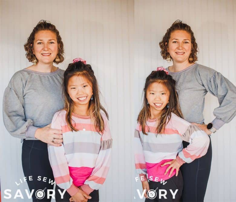 how to sew a sweatshirt with gathered sleeve - Life Sew Savory