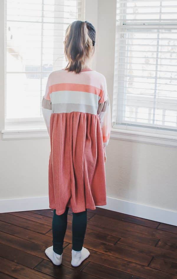 Cozy Sweatshirt dress -sewn with free pattern - Life Sew Savory