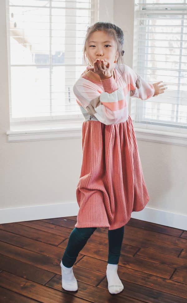 Cozy Sweatshirt dress -sewn with free pattern - Life Sew Savory