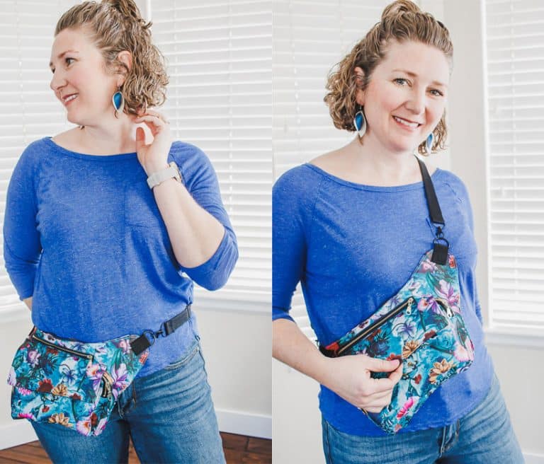 Hip/cross body bag free sewing pattern - Life Sew Savory