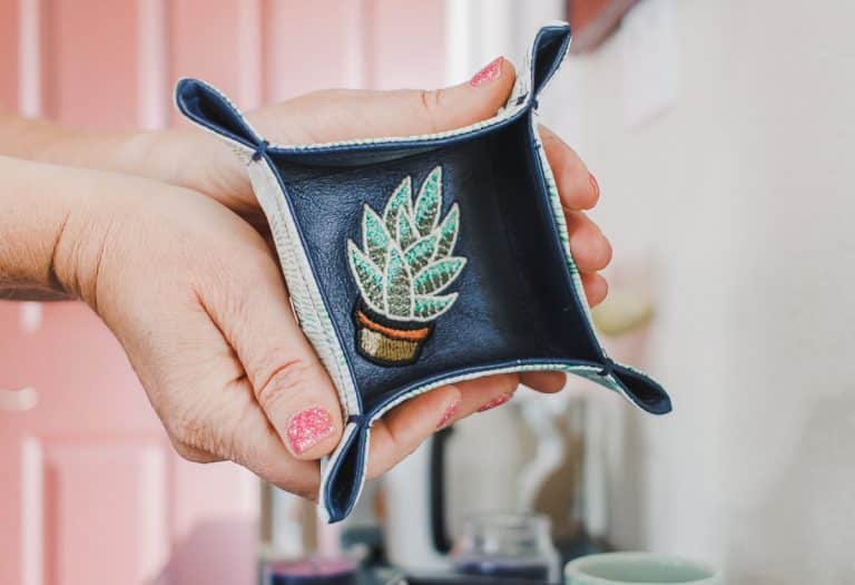 Pleather/Fabric Basket DIY tutorial - Life Sew Savory