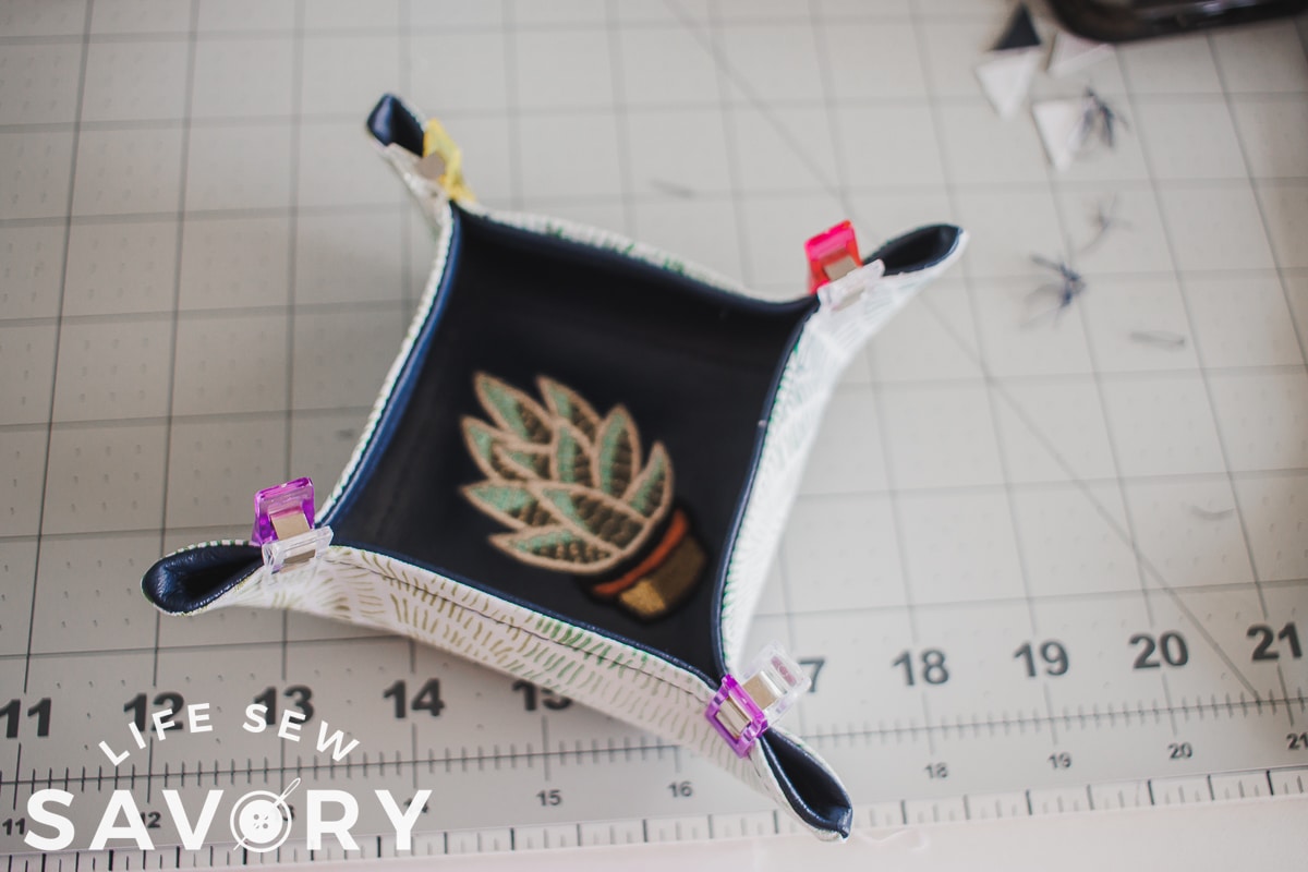 Pleather/Fabric Basket DIY tutorial - Life Sew Savory