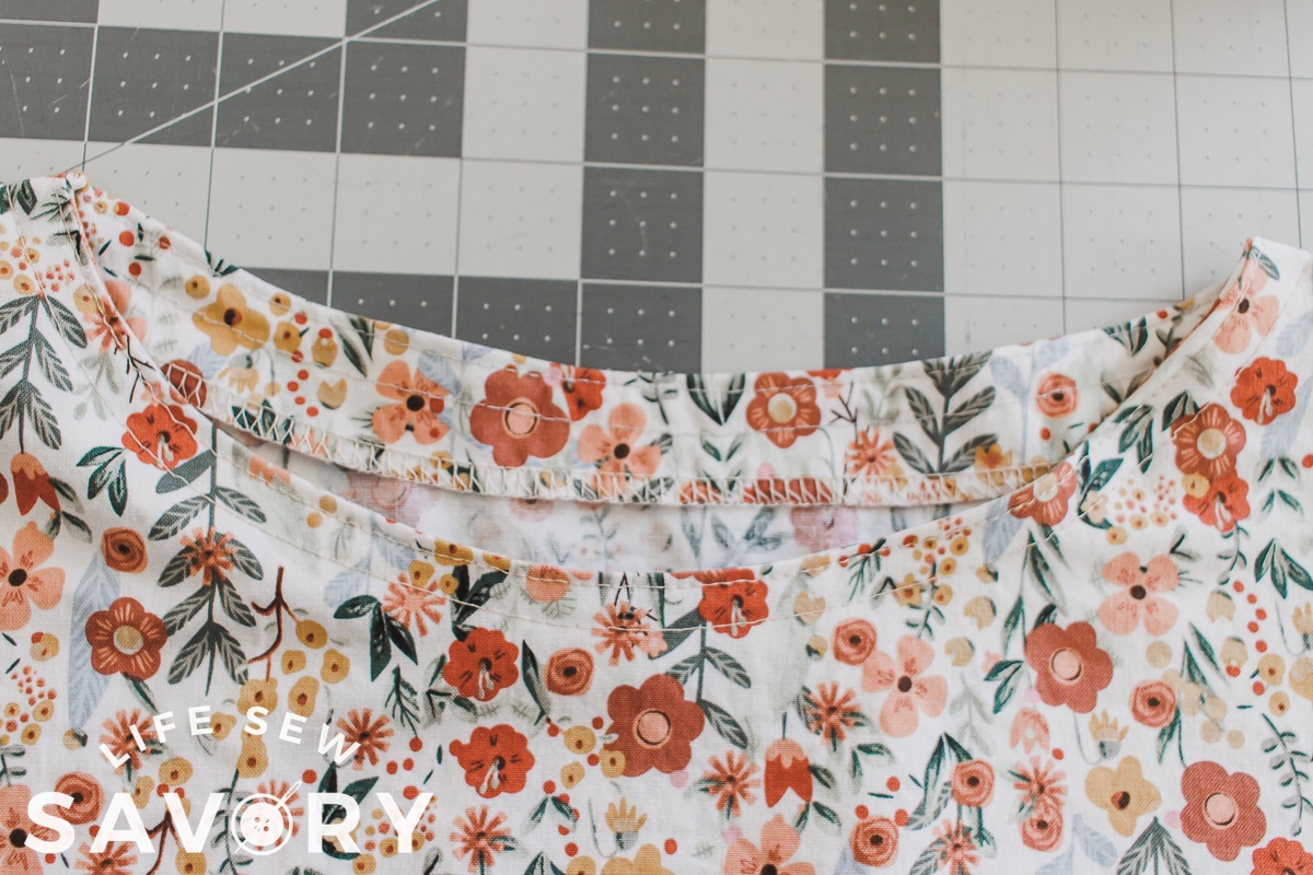 How to create a neck facing for sewing - Life Sew Savory