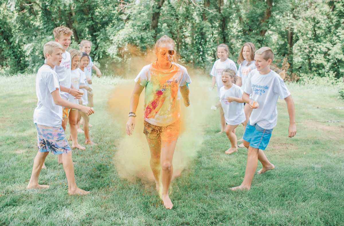 Fun Family Photo Idea - Color Powder - Life Sew Savory