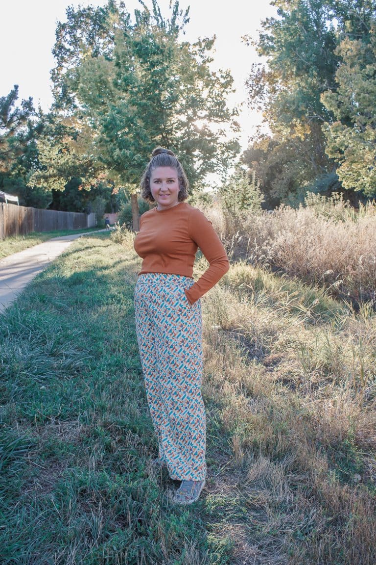 Womens Wide Leg Pants Free PDF pattern - Life Sew Savory