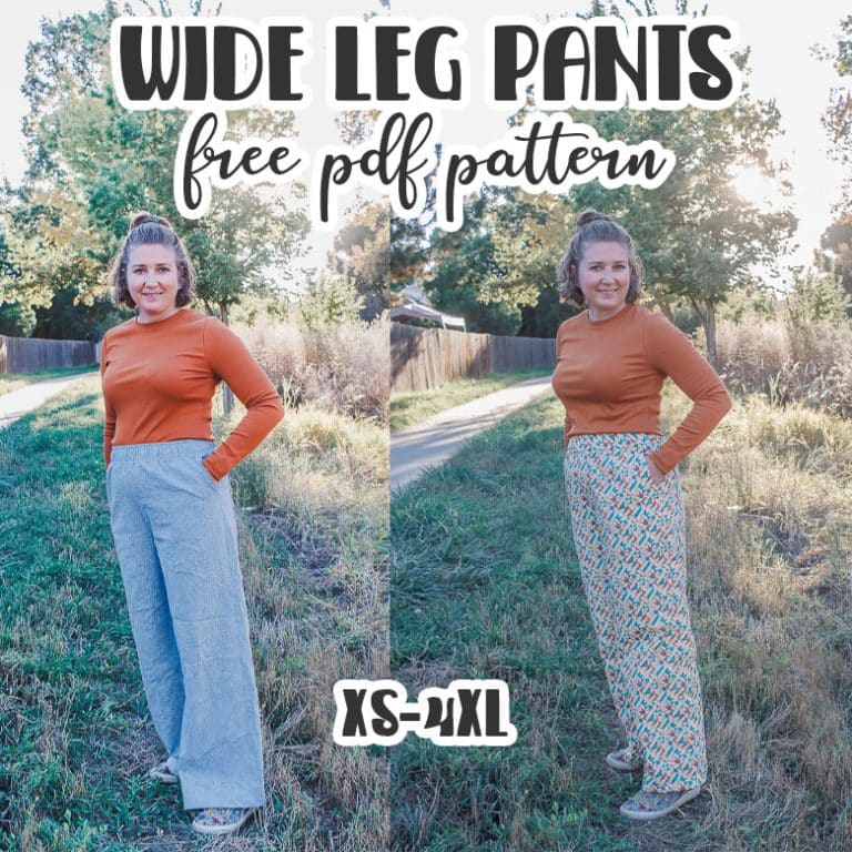 Womens Wide Leg Pants Free PDF pattern - Life Sew Savory