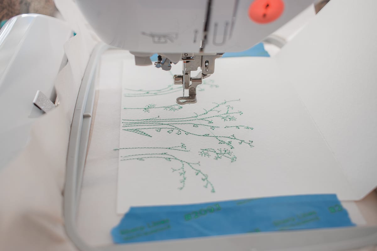 How to embroider on paper with your Embroidery Machine - Life Sew Savory