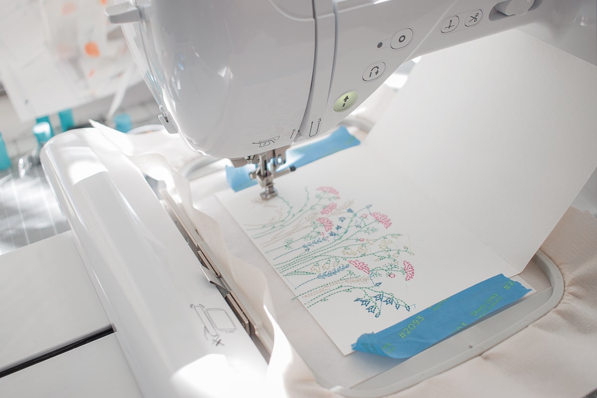 How to embroider on paper with your Embroidery Machine - Life Sew Savory