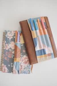 Notebook Pen holder free pdf pattern and tutorial - Life Sew Savory