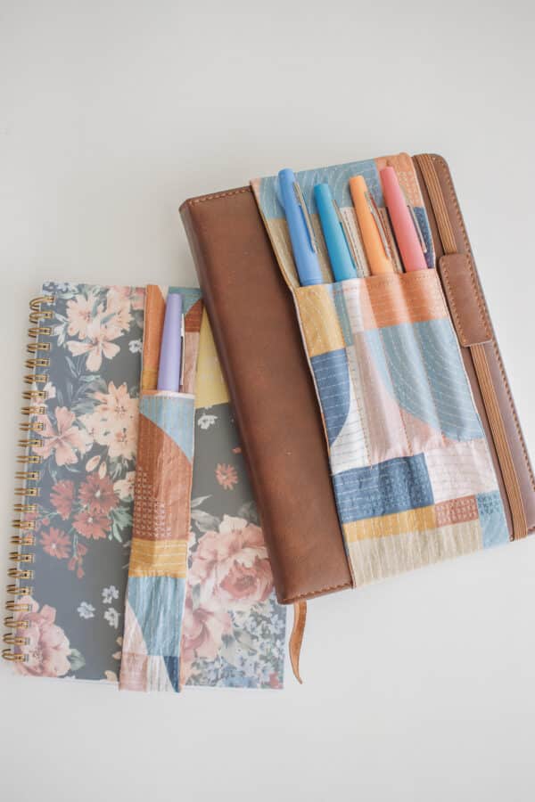 Notebook Pen holder free pdf pattern and tutorial - Life Sew Savory