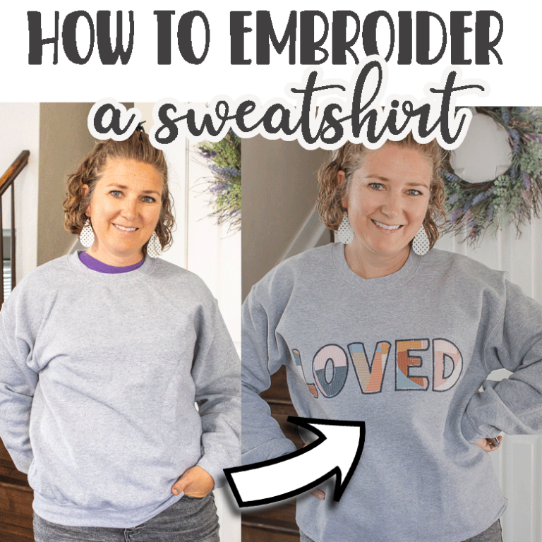 Sweatshirt embroidery on a single needle machine - Life Sew Savory