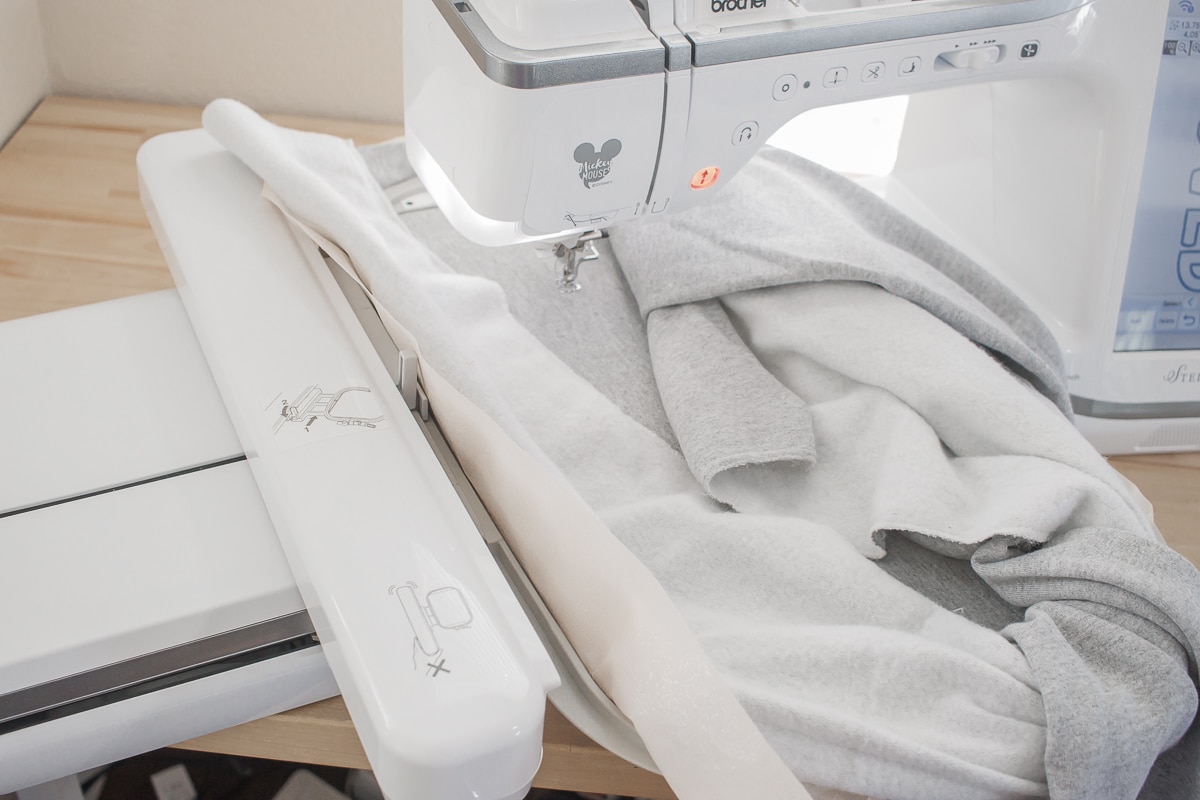 Sweatshirt embroidery on a single needle machine - Life Sew Savory