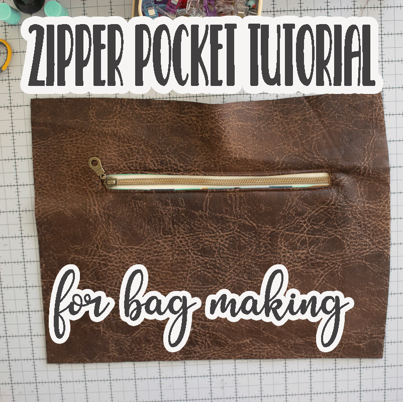 How to sew a zipper pocket - for bag making - Life Sew Savory