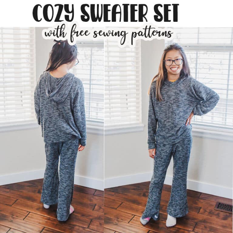 Matching Sweater Set with free sewing patterns - Life Sew Savory