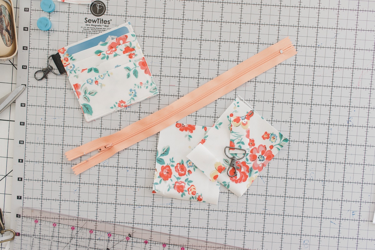 Keychain card wallet free sewing pattern - Life Sew Savory