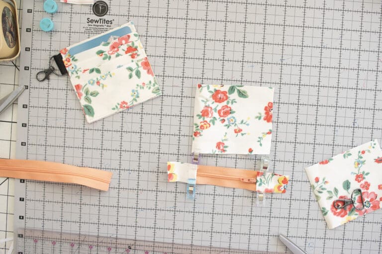 Keychain card wallet free sewing pattern - Life Sew Savory