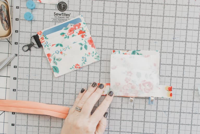 Keychain card wallet free sewing pattern - Life Sew Savory