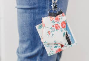 Keychain card wallet free sewing pattern - Life Sew Savory