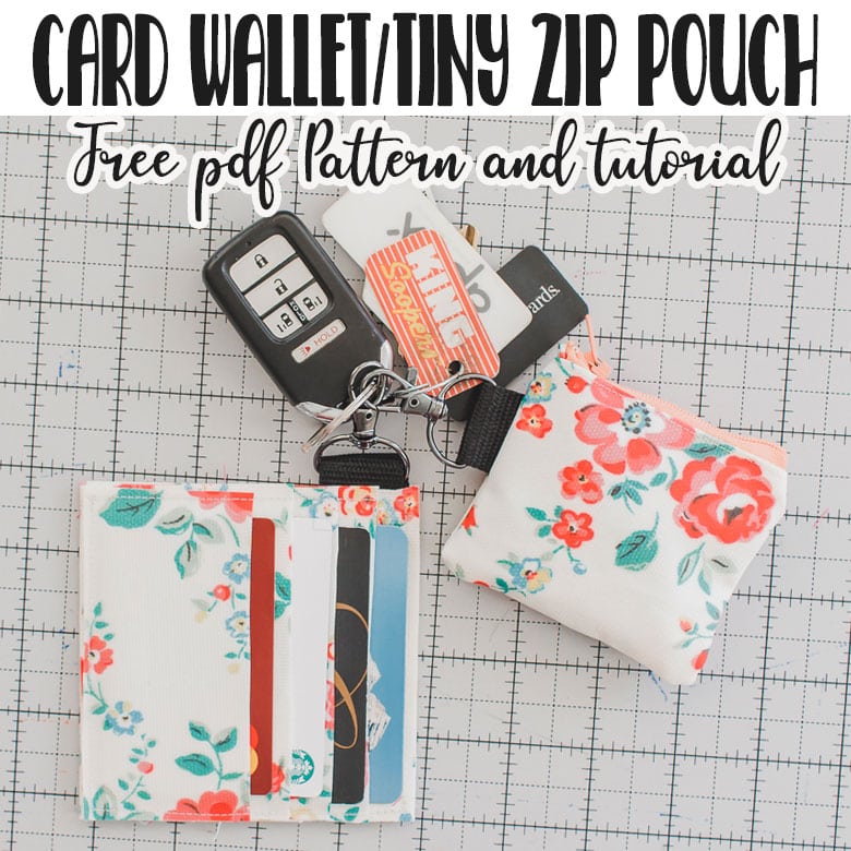 Keychain card wallet free sewing pattern - Life Sew Savory