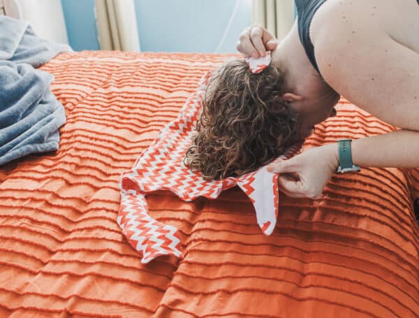 Curly Hair Plop Towel Sewing tutorial - Life Sew Savory