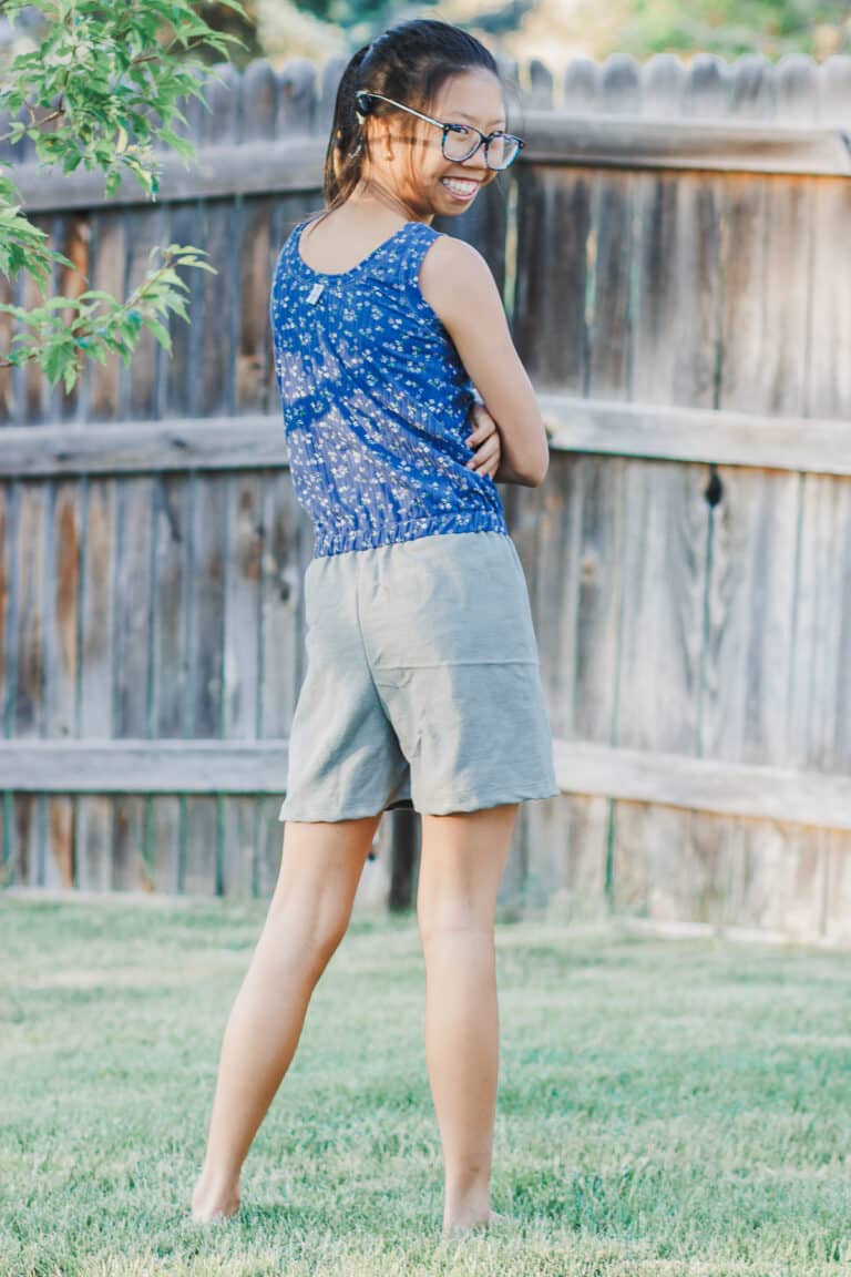 Tank Romper free pattern size 4-16Y - Life Sew Savory