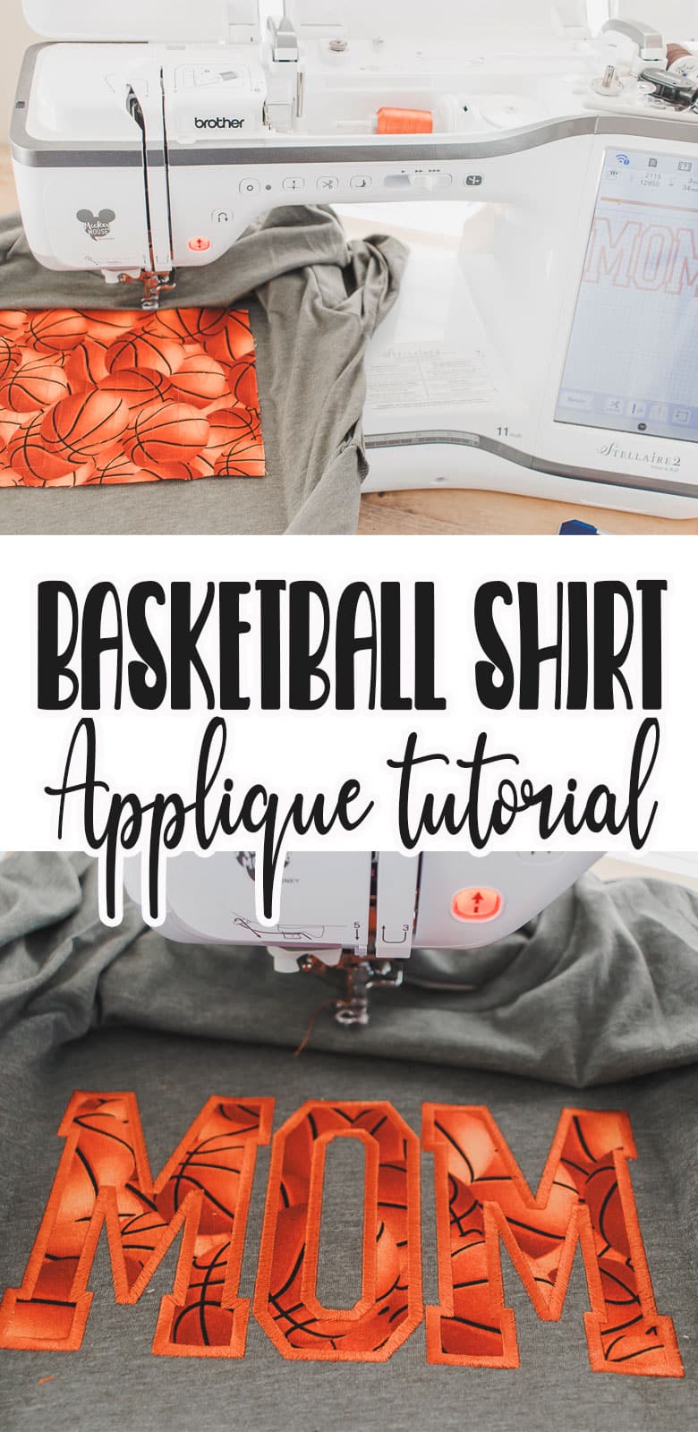 Basketball MOM shirt applique tutorial - Life Sew Savory