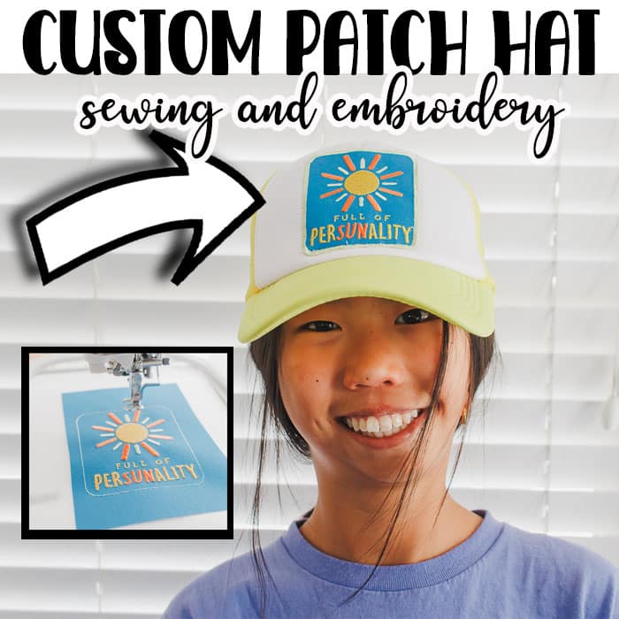 DIY custom patch sewn on hat - Life Sew Savory