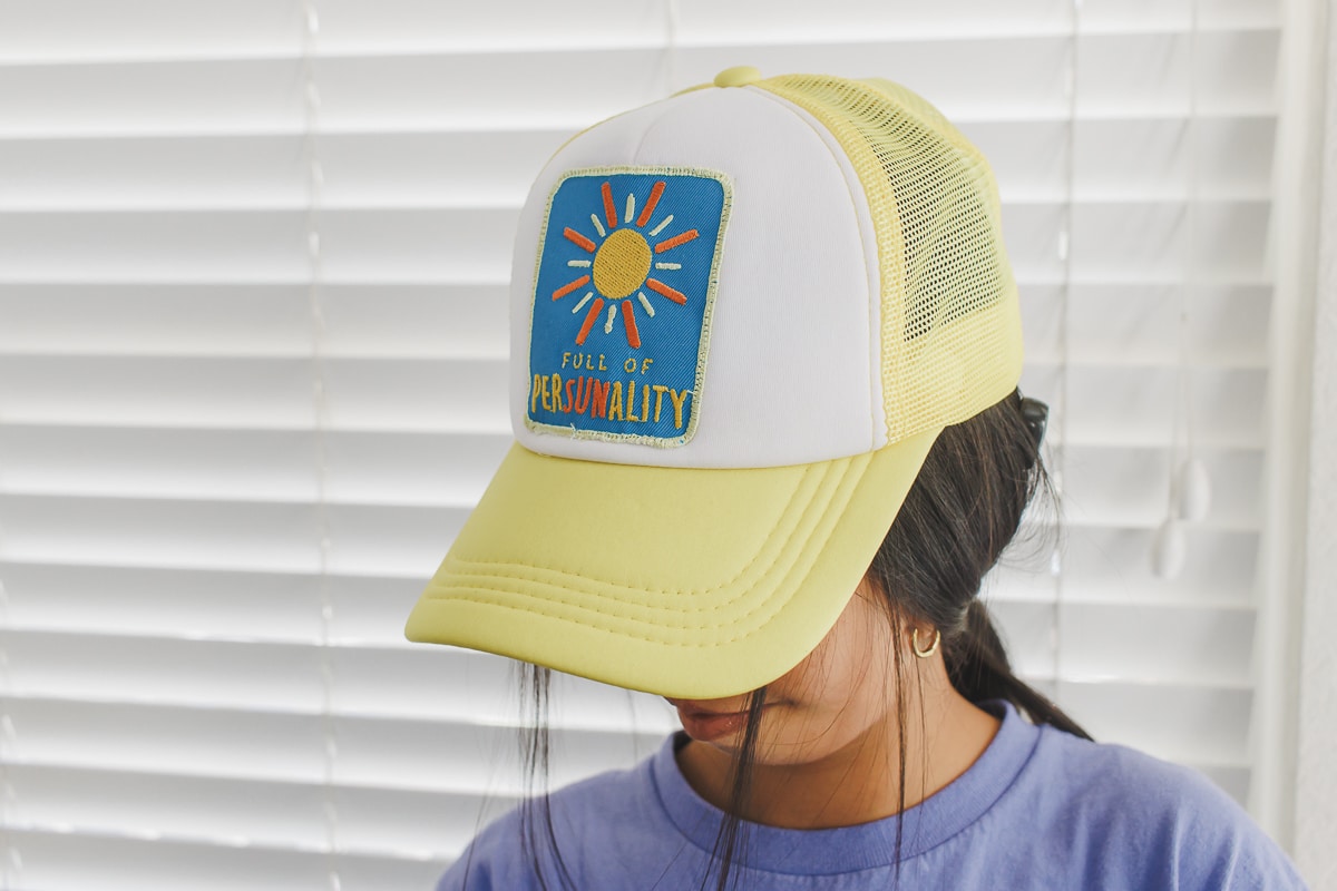 DIY custom patch sewn on hat - Life Sew Savory