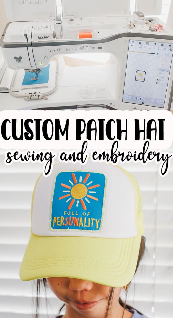 DIY custom patch sewn on hat - Life Sew Savory