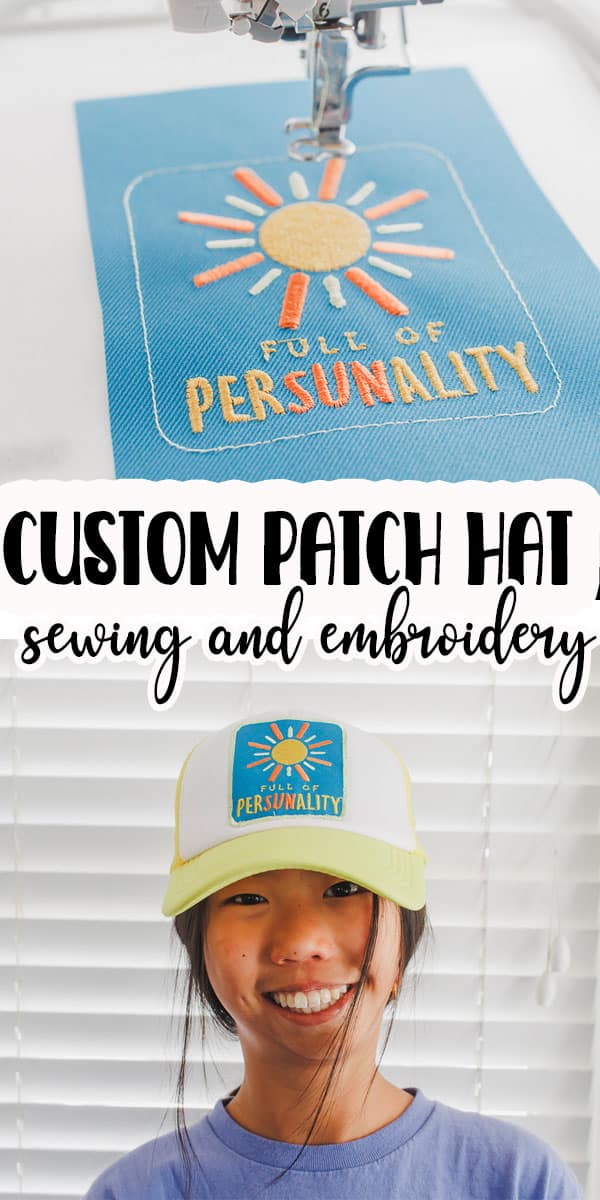 DIY custom patch sewn on hat - Life Sew Savory